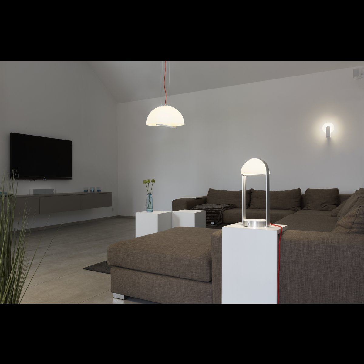BRENDA, wall light, LED, white/ silver — Wimbledon Lighting & Electrical